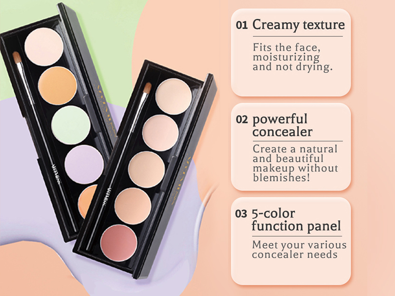 5 Colors Concealer Palette - Natural