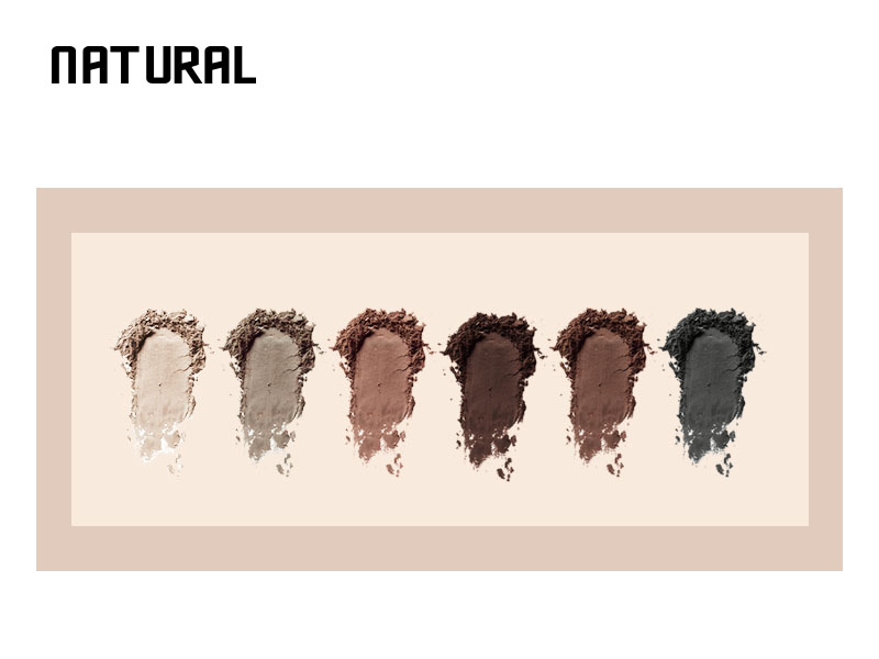 6 Colors Eyebrow Powder - Natural